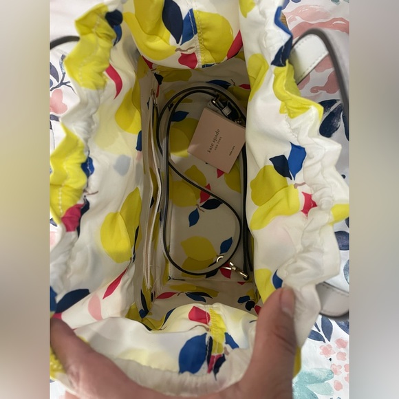 kate spade | Bags | Kate Spade Sam Wicker Lemon Zest Medium Satchel Nwt ...